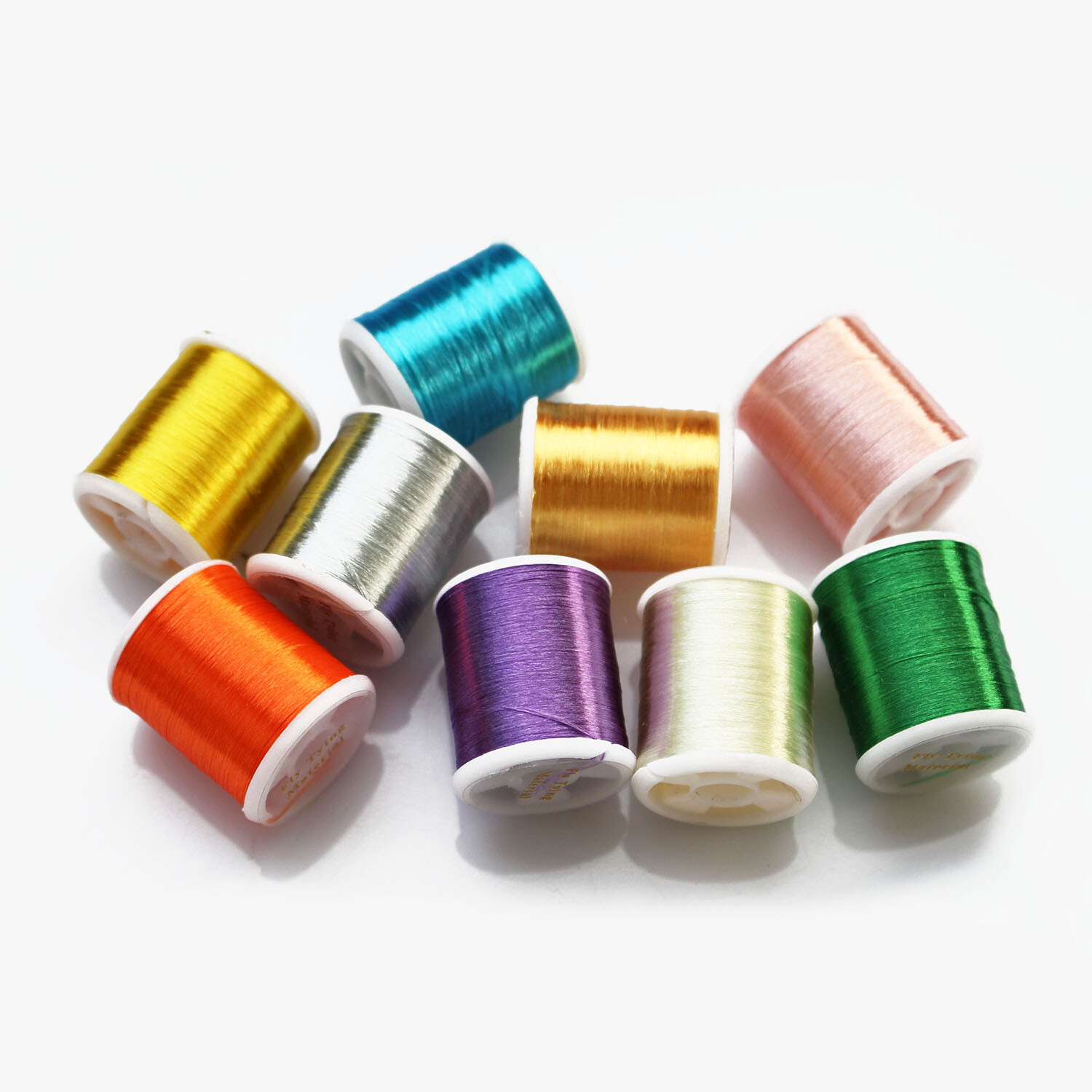 9 Colors 40 Yards Fly Tying Floss Thread 300D Silky Yarns fly fishing ...