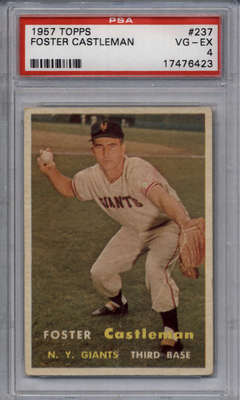 Foster Castleman 1957 Topps #237 PSA 4 VG-EX NY Giants | eBay