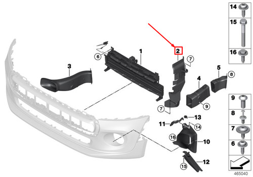 NEW MINI COOPER F56 FRONT RIGHT AIR DUCT 7301610 51747301610 ORIGINAL ...