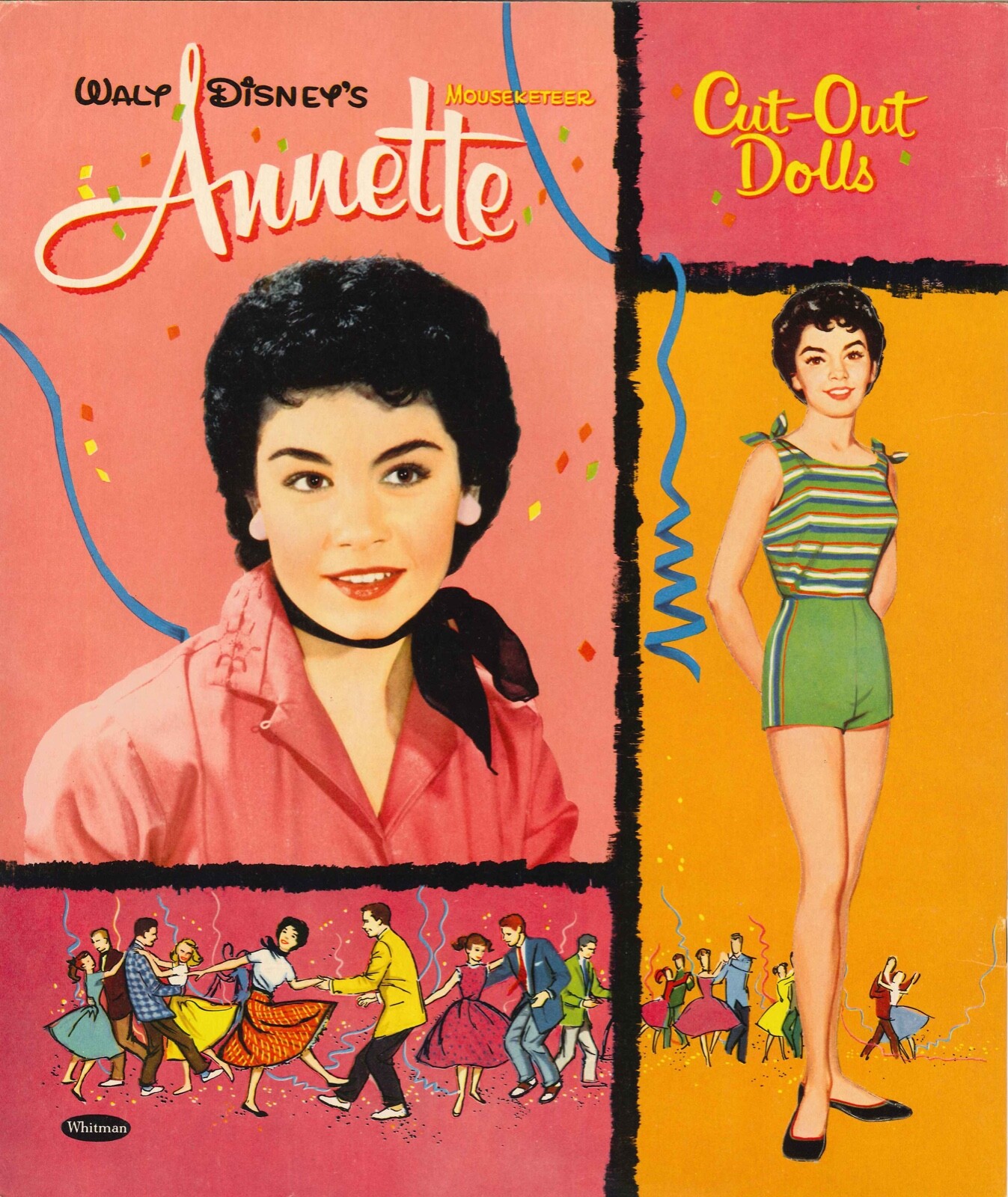 VINTAGE 1960s Annette PAPER DOLL~WHITMAN~ PRETTY HD LASER REPRODUCTION ...