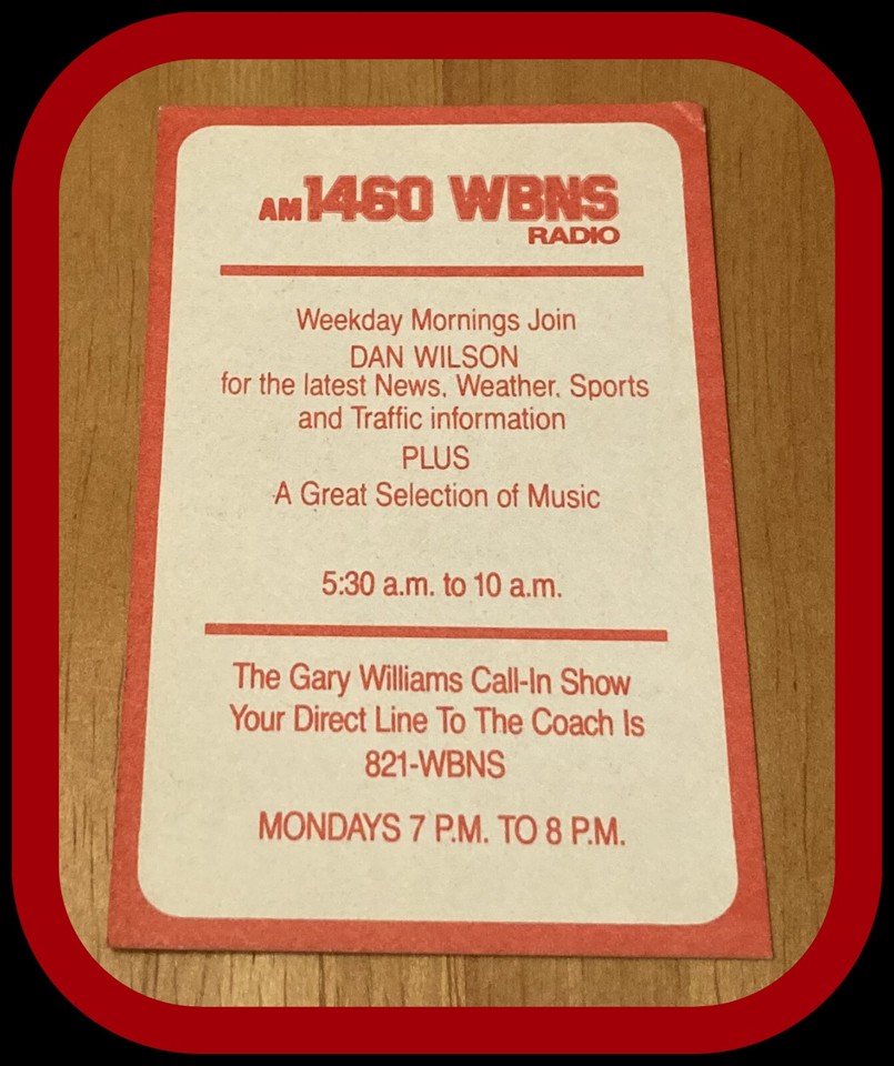 OHIO STATE BUCKEYES WBNS RADIO 1987-88 BASKETBALL POCKET SCHEDULE FREE ...