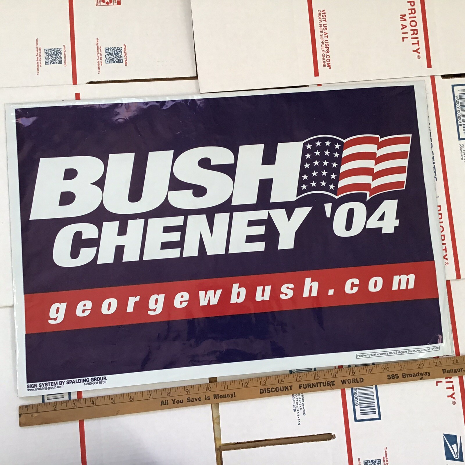 2004 George Bush Cheney President Election Red White Blue Campaign ...