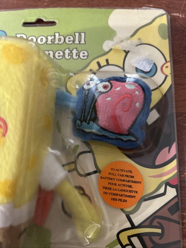 Vintage 2003 SpongeBob SquarePants PLUSH TOY DOOR BELL BNIP Featuring ...