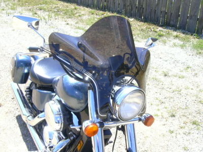 Honda Shadow Sabre & ACE VT1100 S20T Smoke Tinted Stealth Windshield w ...