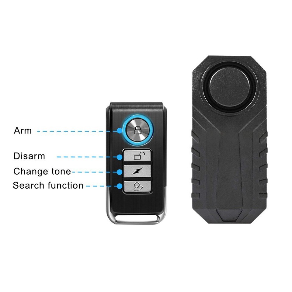 Wireless Waterproof Bike Motorcycle Bicycle Safe Alarm Anti Theft ...
