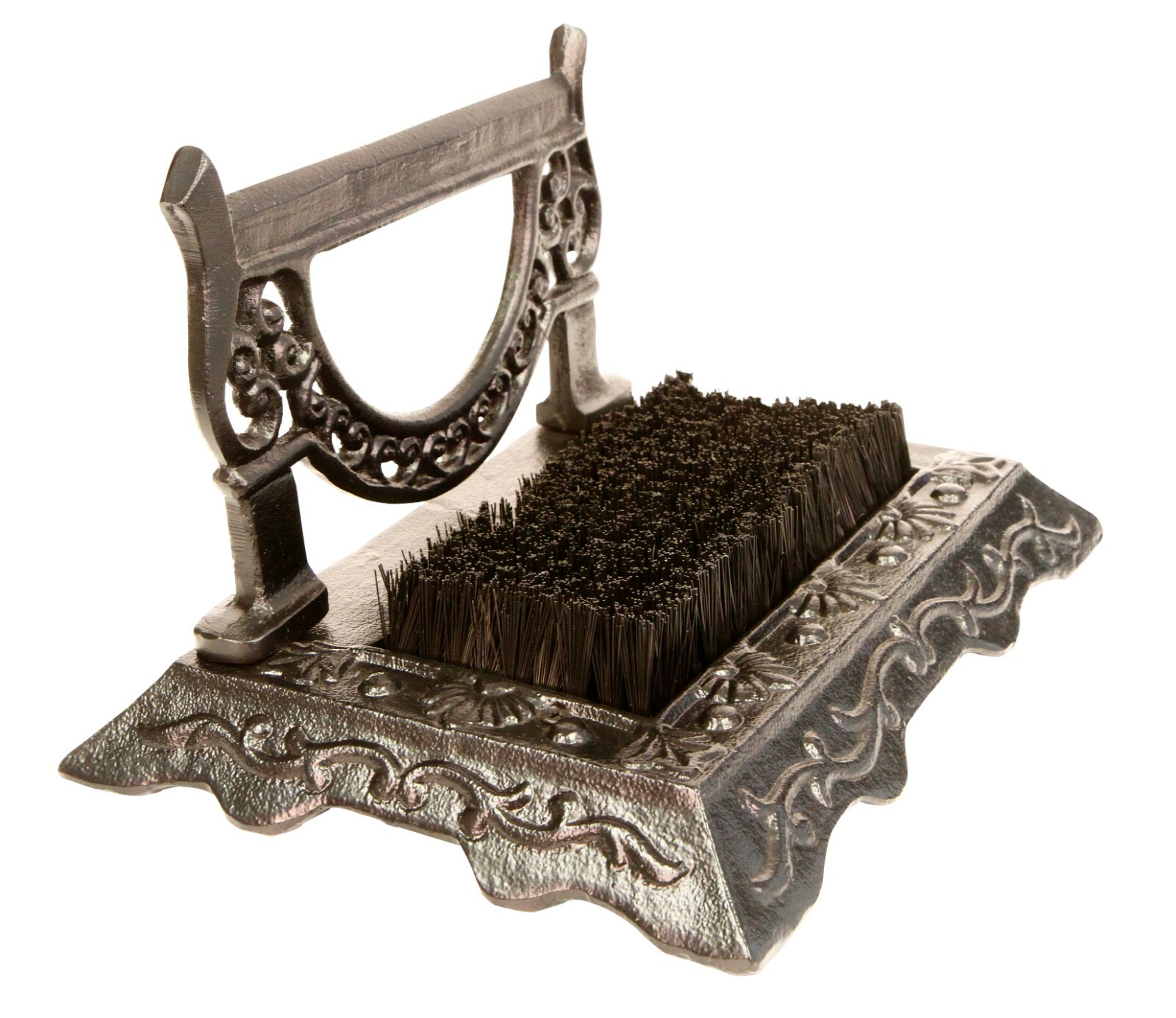 Cast Iron Front Door Victorian Style Boot Scraper Brush With Decorative ...
