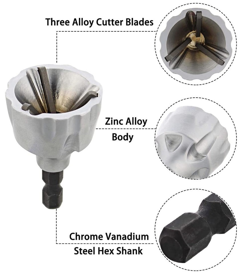 Deburring External Chamfer Tool Hex Shank Bolt Thread Repair Tool ...