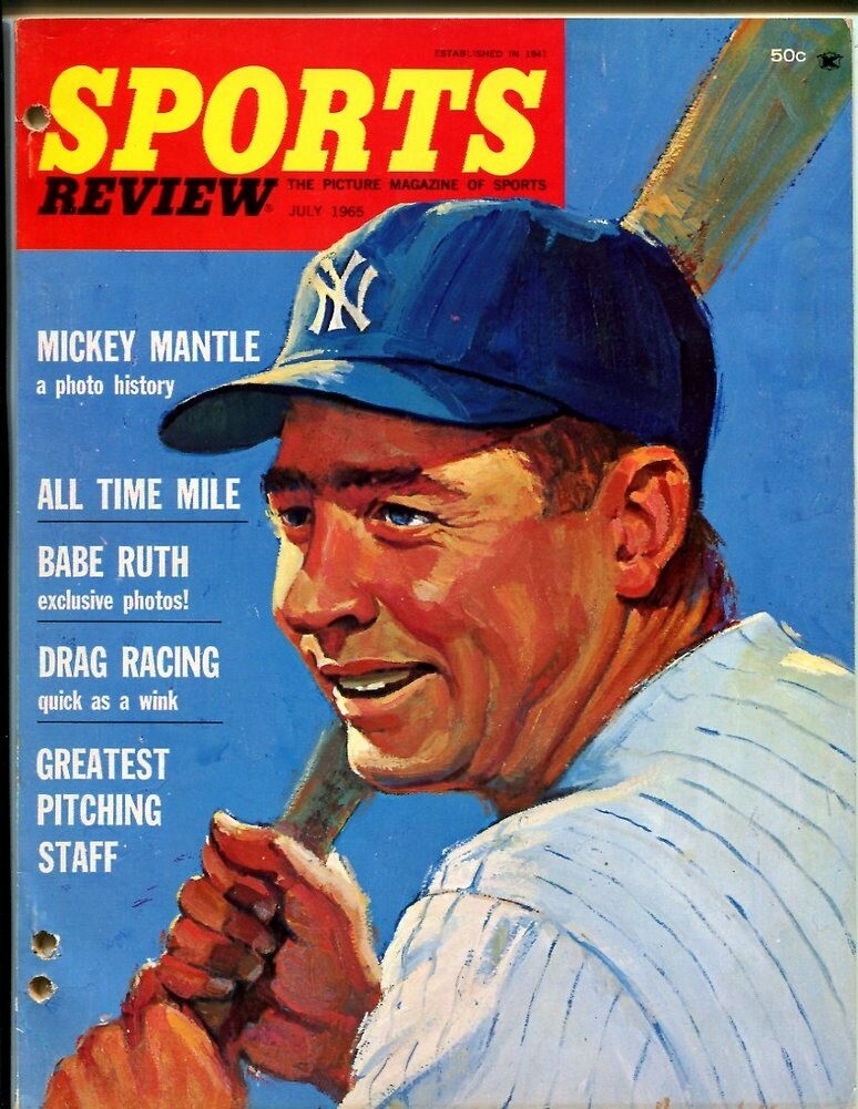 1965 Sports Review Magazine July Mickey Mantle Yankees 50261b27 | eBay