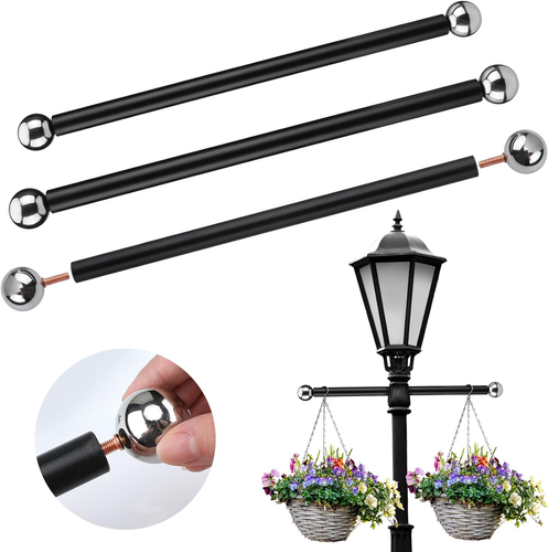 3 Pcs Lamp Post Cross Arm Handle Steel Cross Arm Ladder Rest with ...