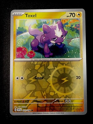 Pokemon Toxel 071/198 Common Reverse-Holo Scarlet & Violet Pokemon Card ...