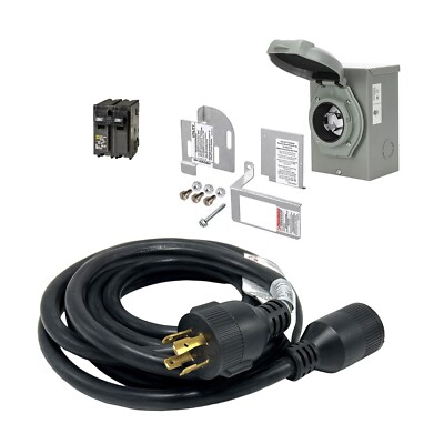 4000 - 8750W Watt Generator to House Hook-up Kit for Square D Homeline ...