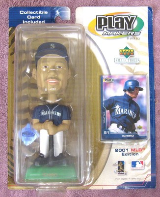 2001 Play Makers Upper Deck Collectibles ICHIRO Bobblehead w/ Rookie ...