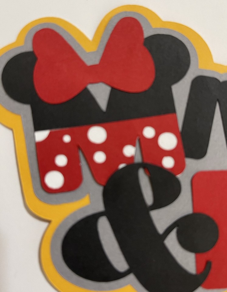 Minnie Mouse inspired Minnie & Me Word title paper piece handmade ...