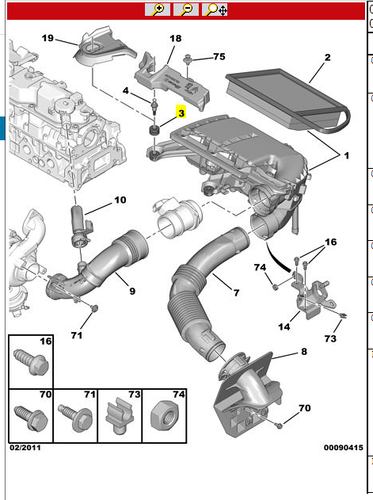 Flexible Stud Pad Air Filter Mounting Citroen Peugeot 1623159380 | eBay