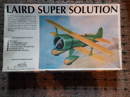 Williams Brothers 1/32 Laird Super Solution Biplane Racer Kit # 32-400 ...