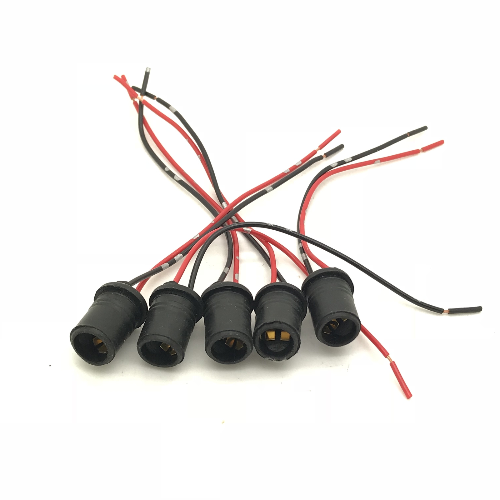 Pre-Wired Rubber T10 W5W W3W 501 194 Bulb Socket Holder LED Dash ...