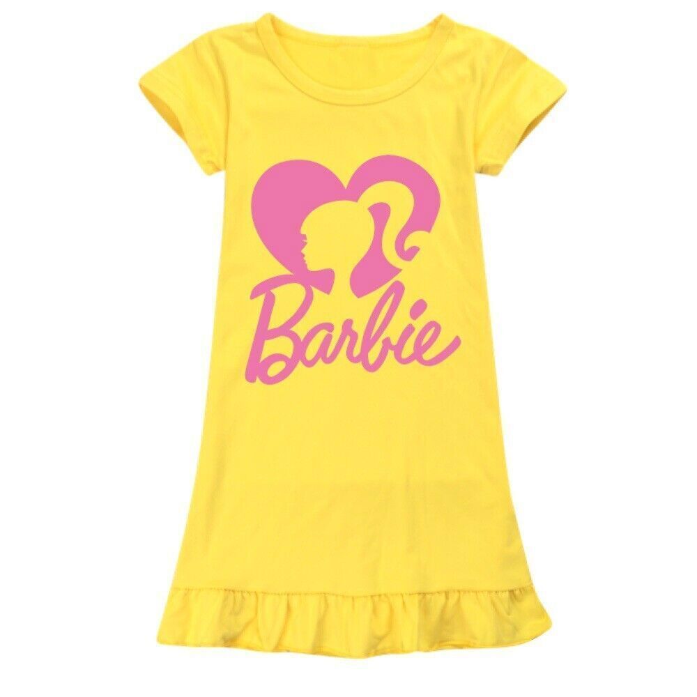 Girls Barbie character nightgown nightwear pyjamas long nightie ...