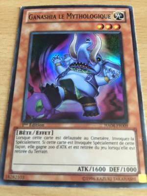 Carte Yu-Gi-Oh! HA04-FR009 Ganashia le Mythologique (Super Rare) 1ere ...