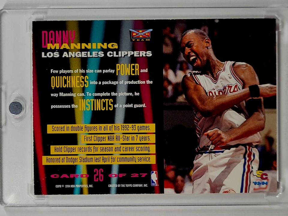 1993 Topps Stadium Club Members Only Beam Team #26 Danny Manning Rare ...