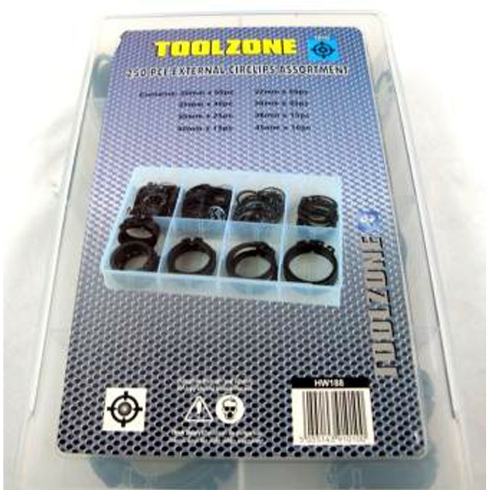 Circlip Set 250 assorted large Circlips 20-45mm snap ring Circlips ...