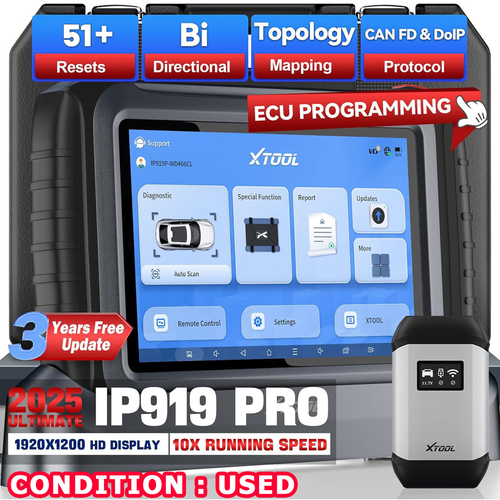 USED 2025 XTOOL IP919 PRO Bidirectional OBD2 Diagnostic Scanner ECU ...