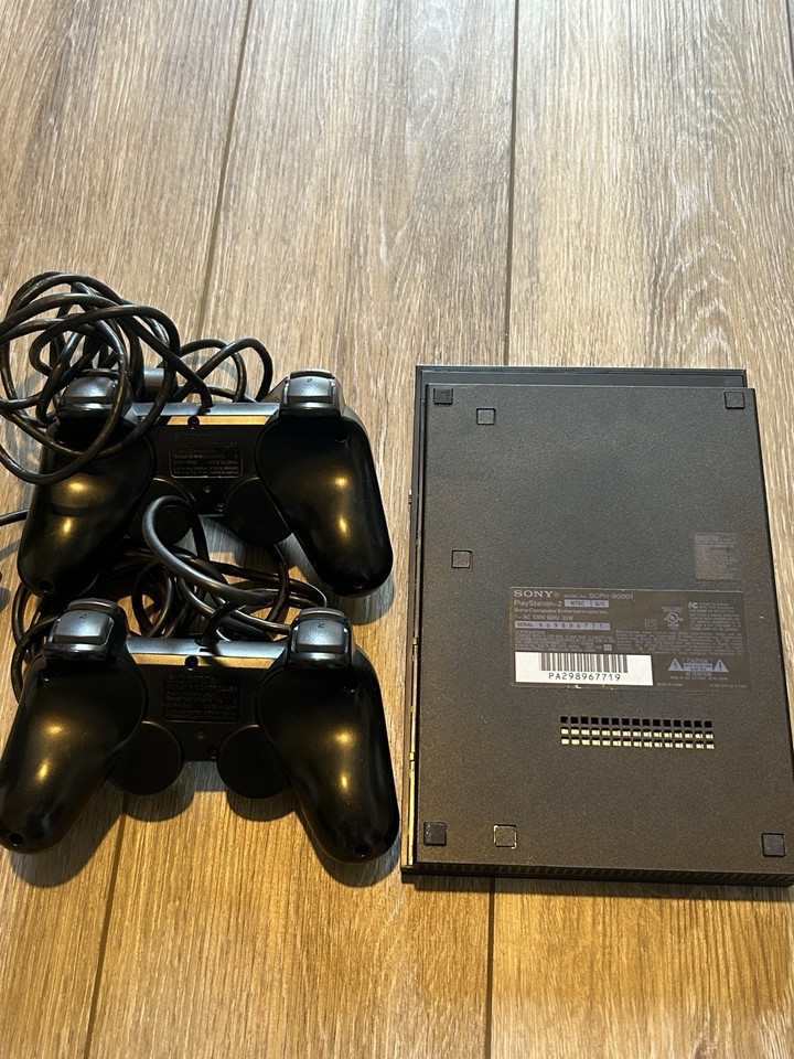Sony PlayStation 2 PS2 Slim Console SCPH-90001 w/ Games, 2 DualShock ...