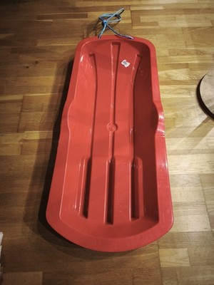 Plastic sledge colour red, size 92x39 cm for adult or children | eBay UK