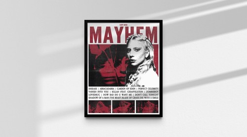 Lady Gaga Mayhem Poster 11x14 Music Wall Art Brutalism Aesthetic Print ...