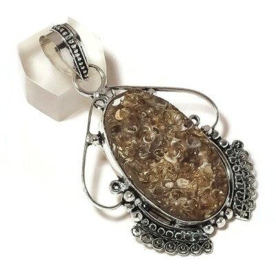 Natural Rough Turtella Jasper Gemstone Silver Overlay Handmade Artisan ...