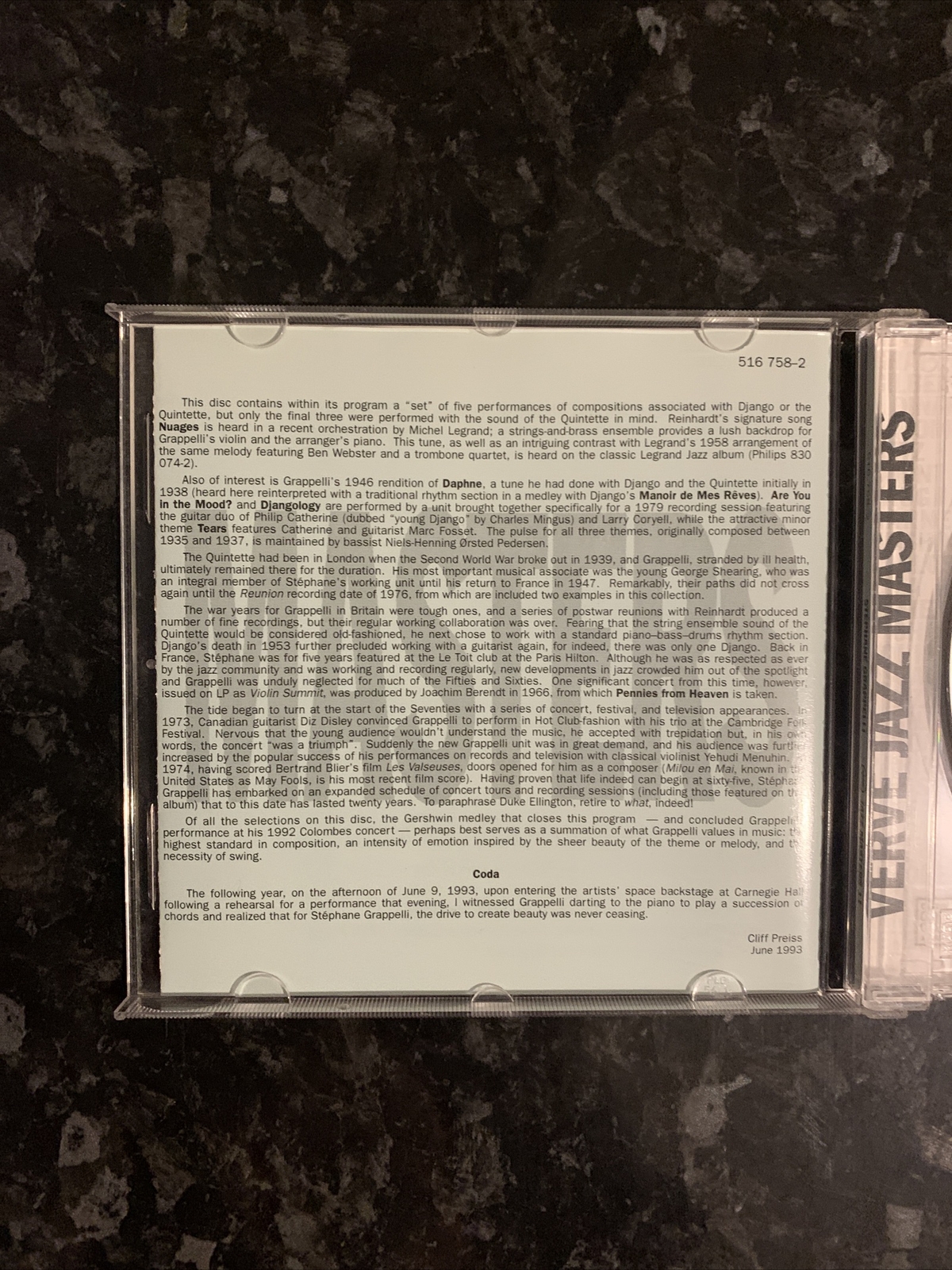 Verve Jazz Masters 11 by Stephane Grappelli (CD, 1993) for sale online ...