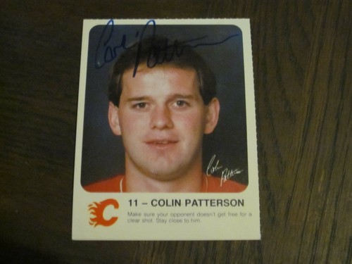 COLIN PATTERSON SIGNED AUTOGRAPHED 1985 RED ROOSTER CARD-CALGARY FLAMES ...