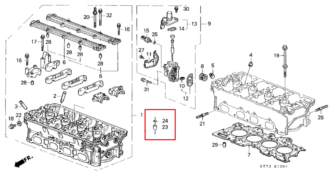 Genuine Honda Acura VTEC Cylinder Head O-Ring Seal 91302-GE0-000 | eBay