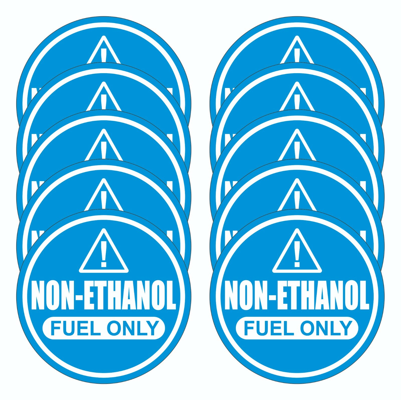 (10) 2-inch NON-ETHANOL FUEL ONLY Round Vinyl Stickers | Gas Decals ...