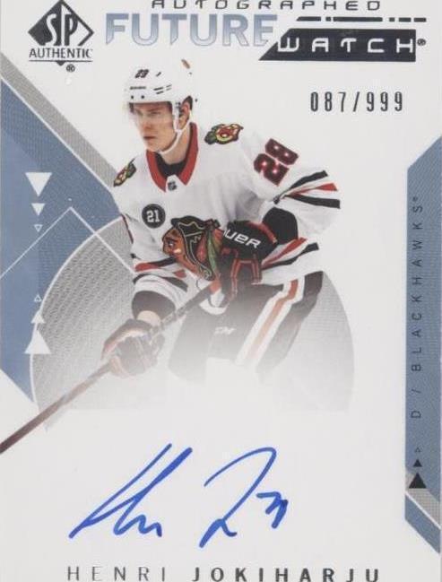 2018-19 SP Authentic - Autographed Future Watch Henri Jokiharju #193 / ...