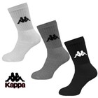 Kappa Socks 3 Pairs Mens Womens Crew Ankle Cotton Sports Sock Size UK 2 ...