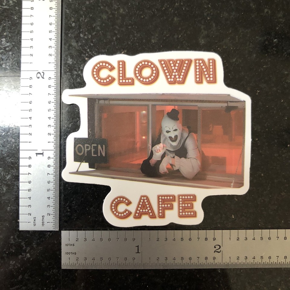 Terrifier Art the Clown Cafe Horror Water Resistant Sticker Decal NEW 2 ...