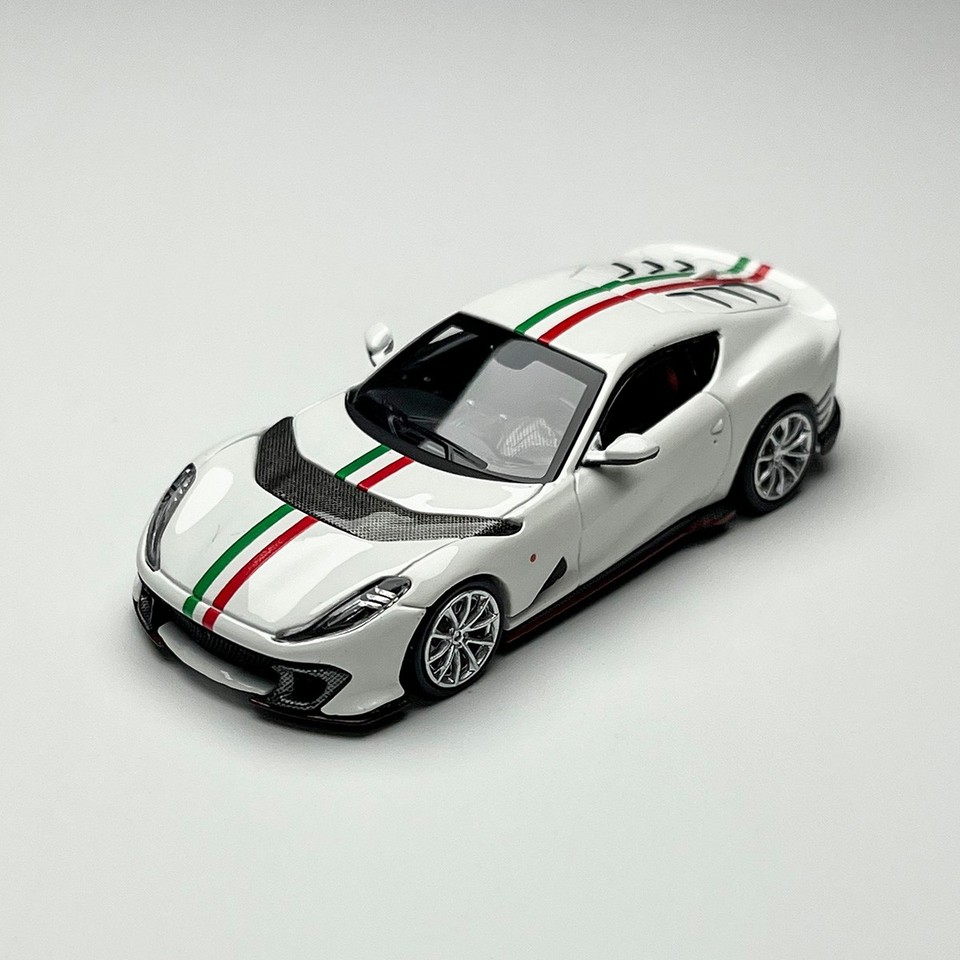 TOC 1:64 White/Silver 812C Coupe Racing Sports Model Diecast Metal Car ...