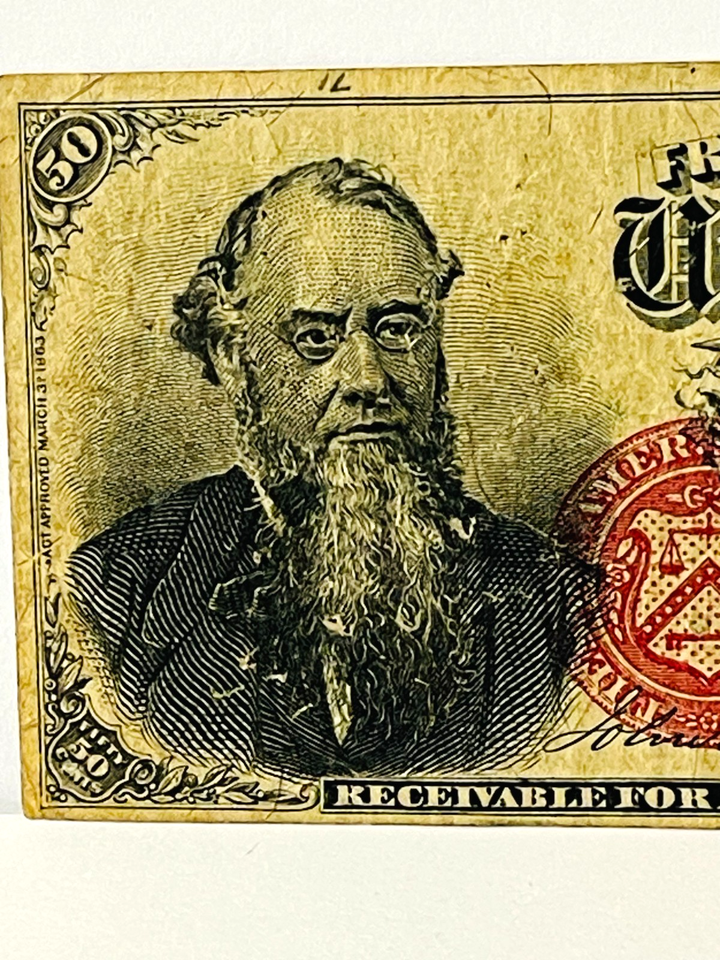 1866 U.S. 50¢ Fractional Currency Note Civil War Era Red Seal #509B | eBay