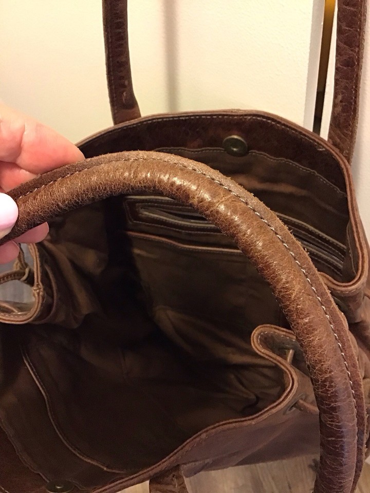 American Leather Concealed Carry Fringe Tote Handbag Purse Bag ...