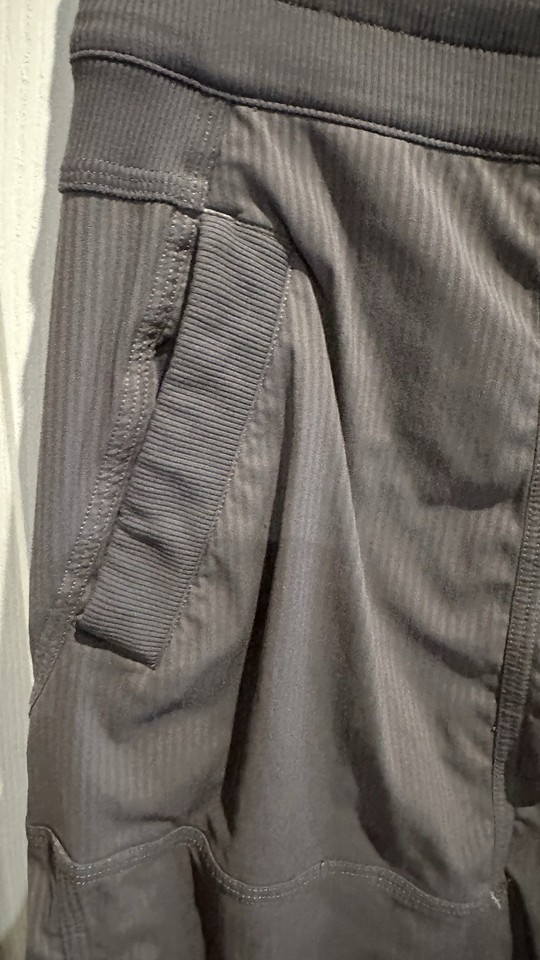 Lululemon Pants Womens Gray Studio Ruched Leg Drawstring Yoga Athletic ...