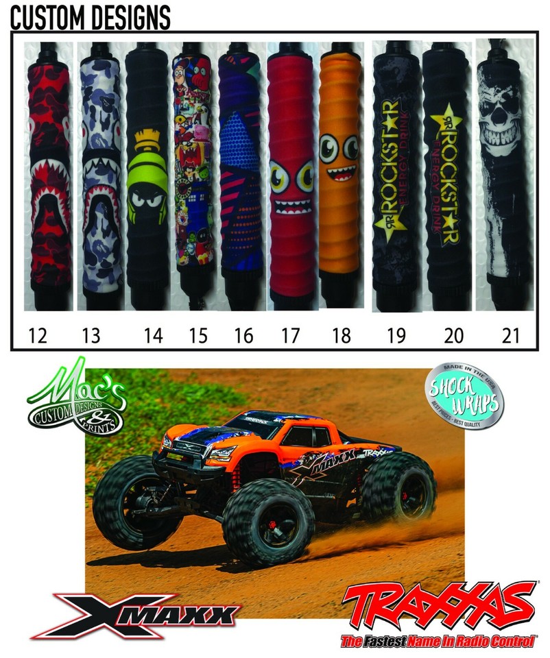 *FITS* Traxxas X-Maxx Shock covers, Xmaxx shock wraps, dust wraps - Vol ...