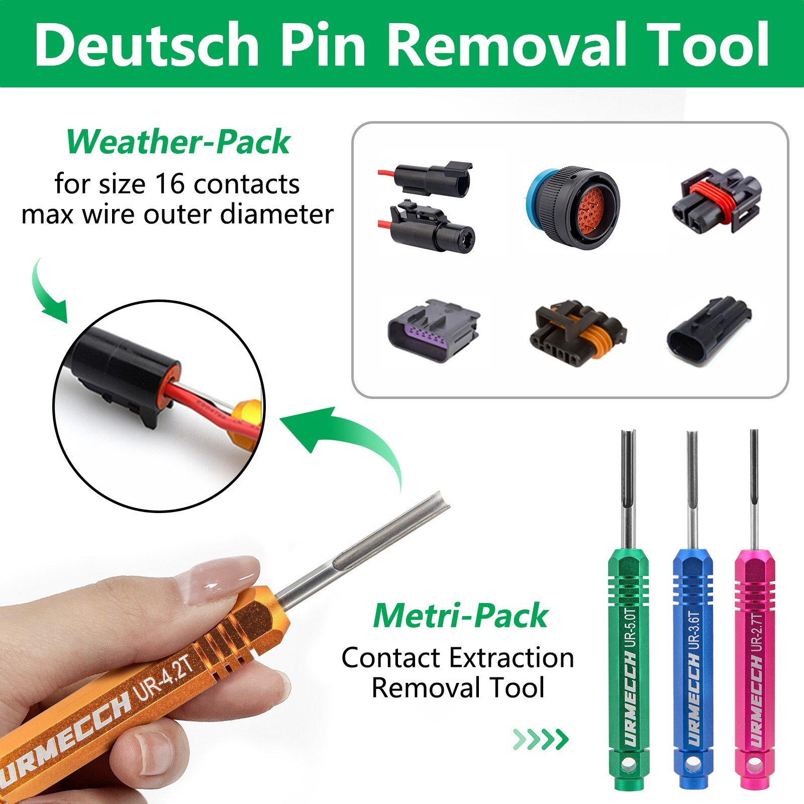 For Deutsch Pin Extractor Tool Kit Car Terminal Removal Wire Connector ...