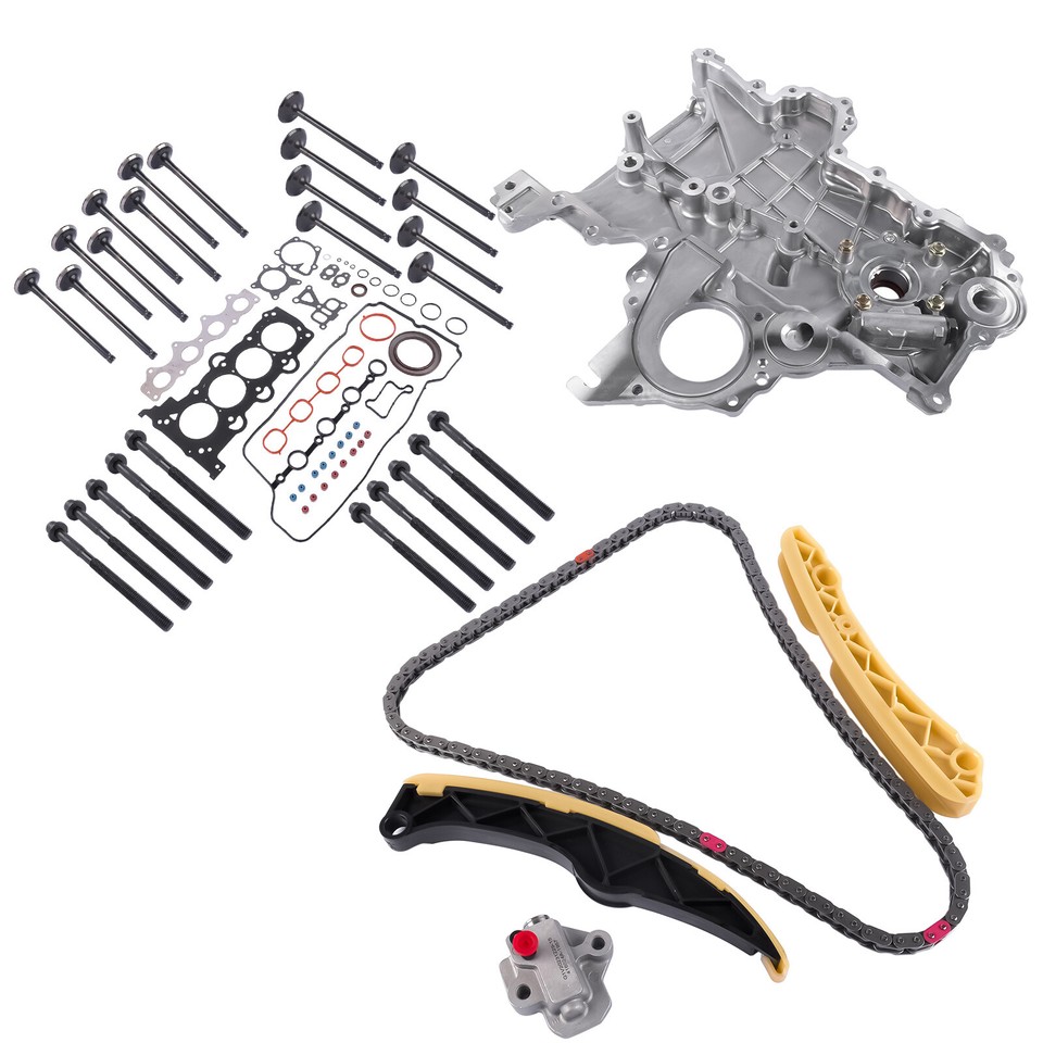 Timing Chain Kit Oil Pump Head Gasket Valves Set for Hyundai Veloster ...