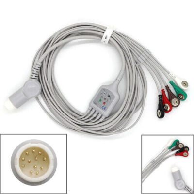 Fit For Philips 12pin 5Lead ECG EKG Cable Agilent, Heartstart ...
