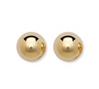 14K Yellow Gold Ball Push Back Earrings | eBay