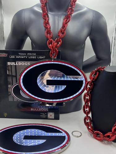 Georgia Bulldogs G LED Infinity Light Up Chain -Bulldog Red Chain | eBay