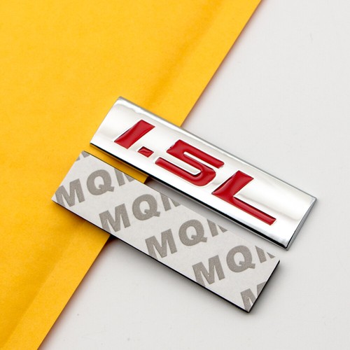 2x Metal Red 1.5L Logo Car Body Emblems V6 V8 Engine Badge Fender Trunk ...