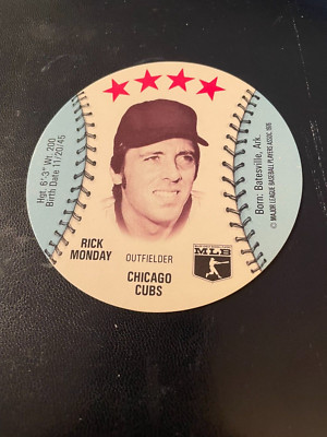 1976 Buckmans MSA Baseball Disc -Rick Monday - Chicago Cubs - MT | eBay