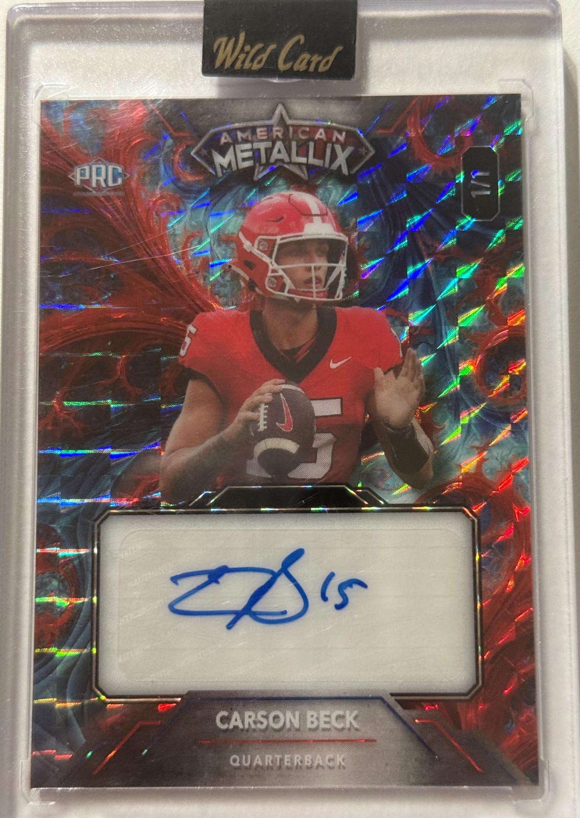 🔥 Carson Beck Autographed 2023 American Metallix 1/1 - Arizona ...