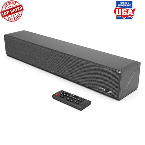 40W Sound Bar for TV, 16.5 In Sound Bar with Optical, AUX, USB ...
